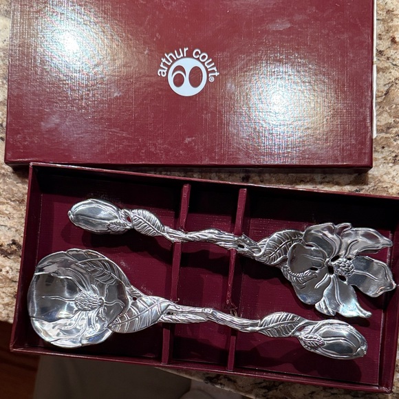 Arthur Court | Dining | Arthur Court Silver Floral Serving Set | Poshmark